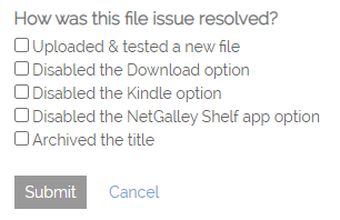 File Issue Notification – NetGalley Client Knowledge Base