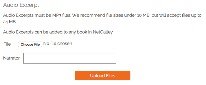 Audio Excerpts on NetGalley – NetGalley Client Knowledge Base